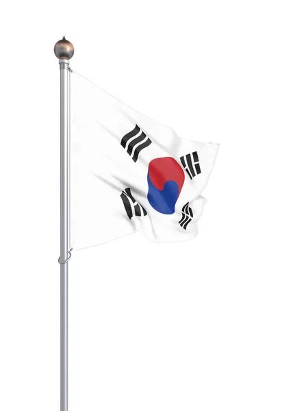 South Korea Flag On A Pole Png Stock Photos Royalty Free South Korea
