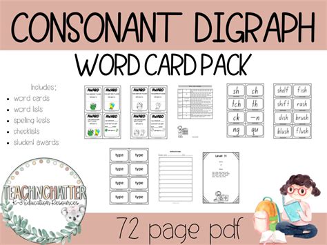 List Of Consonant Digraphs Teaching Resources