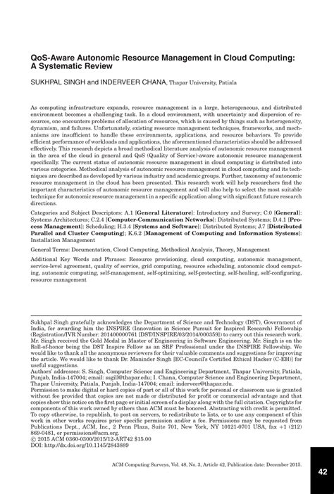 pdf qos aware autonomic resource management in cloud computing a systematic review