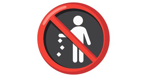 Prohibido Tirar Basura Emoji