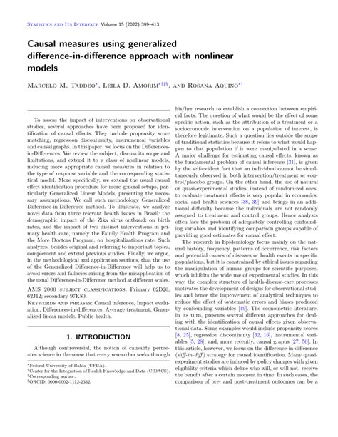 pdf causal measures using generalized difference in difference approach with nonlinear models