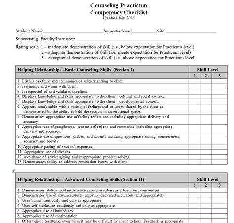 30 Professional Competency Checklist Templates In WORD PDF Day