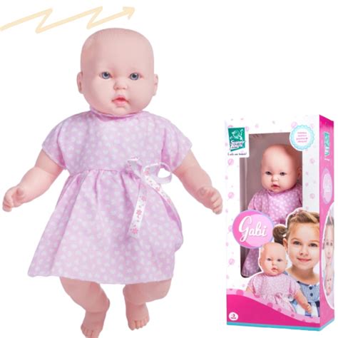 Boneca Bebezao Grande 53cm Gabi Chupeta Super Toys Shopee Brasil