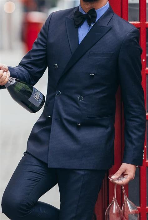 Double Breasted Suit With Bow Tie For Men Best Fashion Blog For Men
