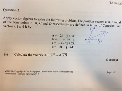 Solved B Find A Unit Vector Perpendicular To The Plane Chegg