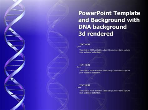 Powerpoint Template And Background With DNA Background Presentation