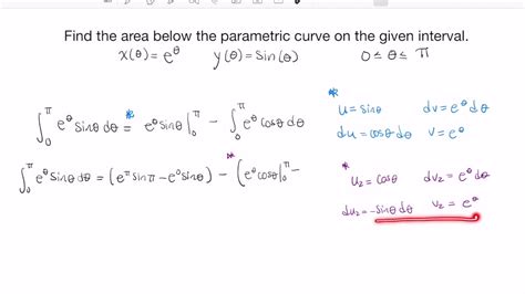 area under a parametrically defined curve youtube