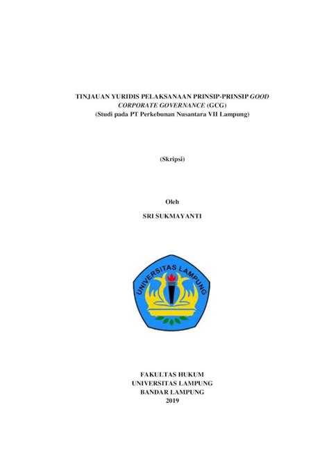 PDF TINJAUAN YURIDIS PELAKSANAAN PRINSIP PRINSIP GOOD Akhir