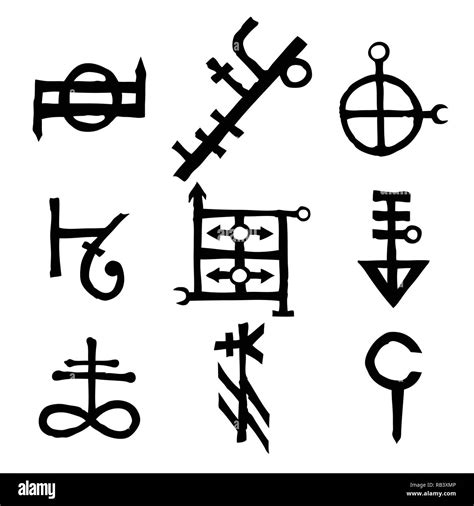 Conjunto de Antiguo Norse runas escandinavas versión imaginaria