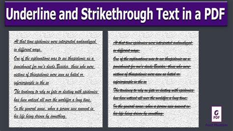 how to underline and strike through text in a pdf document in foxit phantompdf youtube