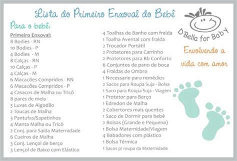 Lista De Enxoval De Bebe Completo Para Imprimir