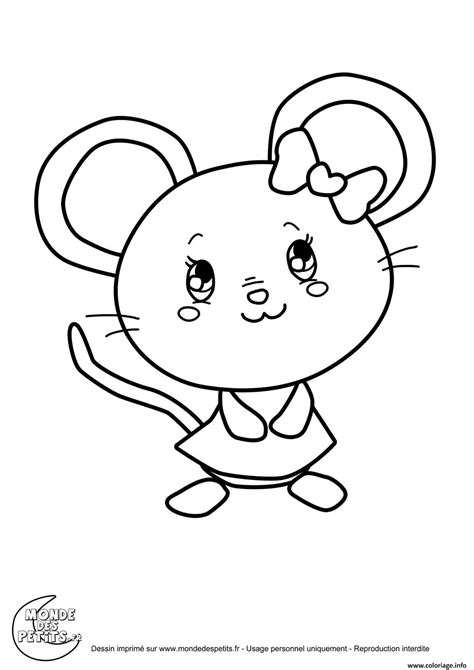 Coloriage Titounis Souris JeColorie