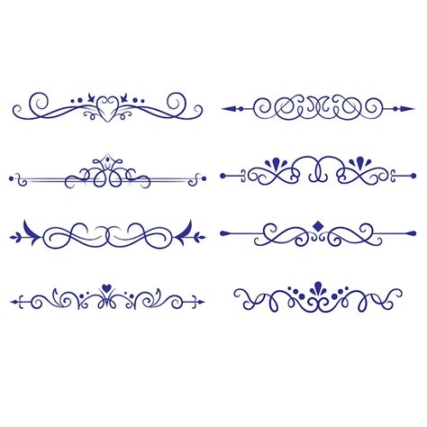 Hand Drawn Vector Dividers Lines Borders And Laurels Set Premium AI