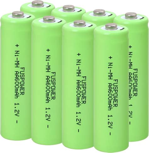 Rechargeable AA NiMH Batteries Solar Light Double A Battery 600mAh 1 2V