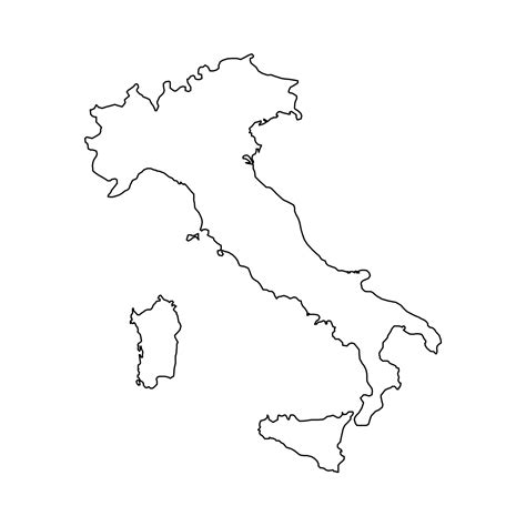 Italy Map Silhouette With Flag On White Background 14743169 Vector Art