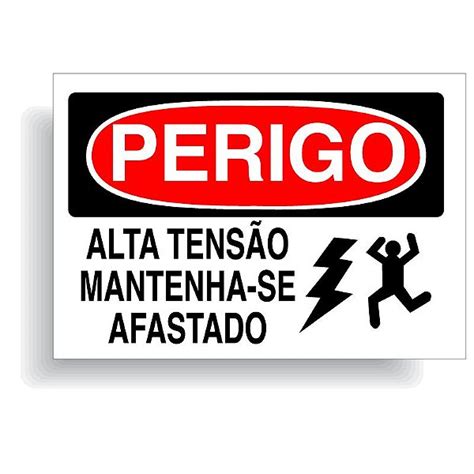 Perigo alta tensão mantenha se afastado opção em vinil adesivo ou