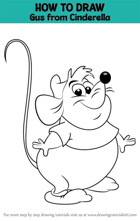 How To Draw Gus From Cinderella Cinderella Step By Step
