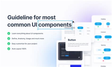 Guideline For Most Common Ui Components Free Version Figma