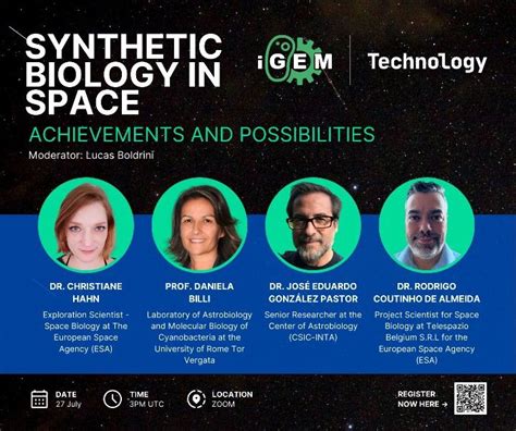 IGEM Webinar Synthetic Biology In Space Achievements And