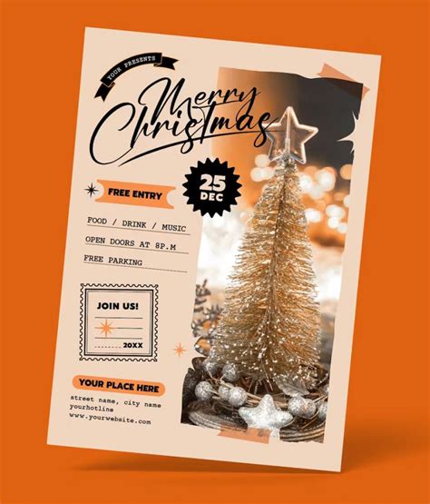 Modern Christmas Party Flyer Template Ksioks