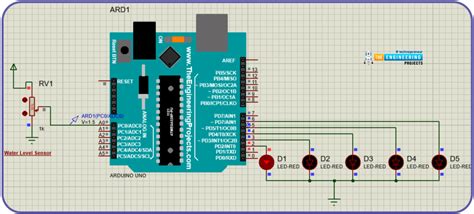 Water Level Indicator Using Arduino The Engineering Projects