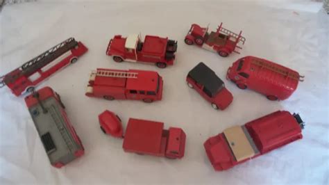 LOT DE 14 véhicules de pompier solido 10 autre 4 en bon état voir