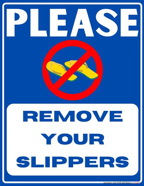 53 Printable Please Remove Your Shoes Sign