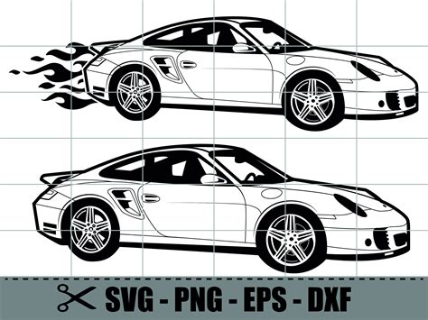 Sports Car Svg Super Car Svg Racing Car Svg Silhouette Eps Dxf
