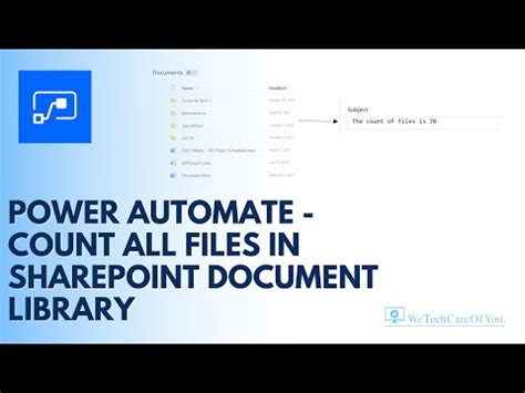 Power Automate Get Count Of All Files And Sub Files In A SharePoint