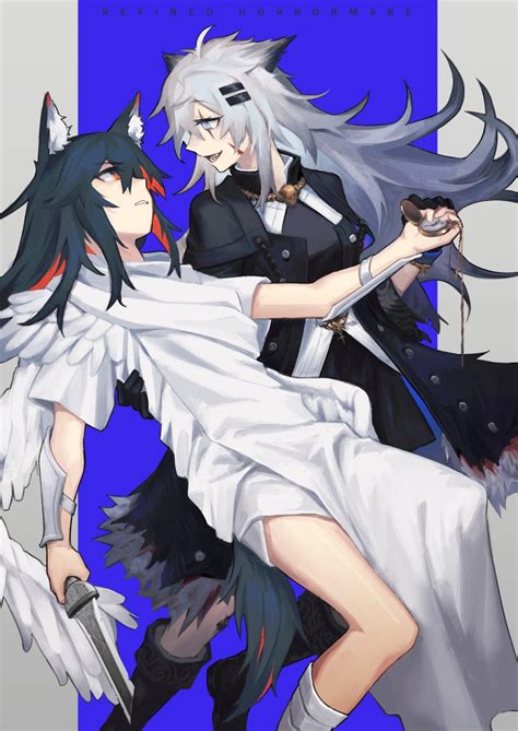 Texas Lappland And Lappland Arknights Drawn By Vento Danbooru