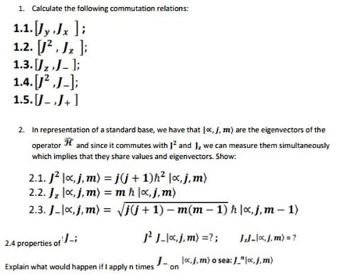 solved 1 calculate the following commutation relations
