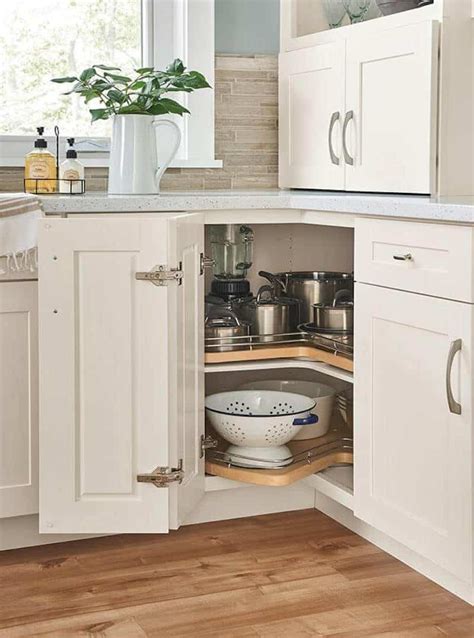 Best Corner Kitchen Cabinets Plus Of Clever Corner Kitchen Ideas