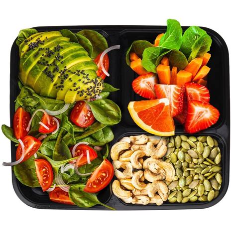 Pojemnik na żywność dzielony lunchbox z 3 przegródkami zestaw 10 szt 1