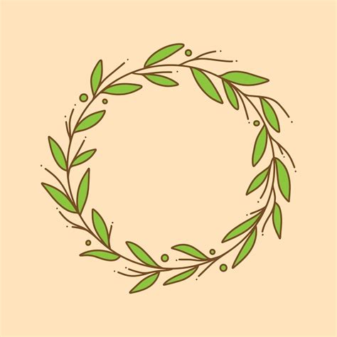Premium Vector Beautiful Hand Drawn Floral Wreath Leaves