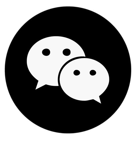 WeChat Black Logo Thumbnail Transparent PNG StickPNG