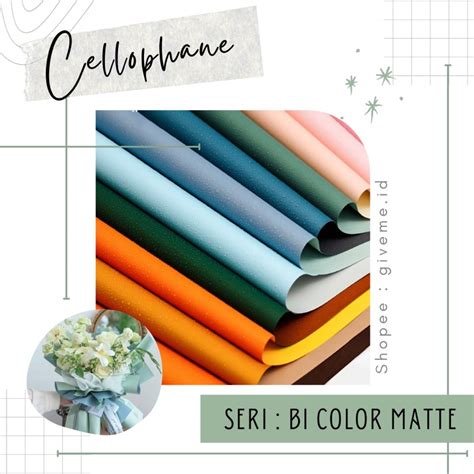 Jual 20 Lembar CELLOPHANE DUA WARNA KERTAS BUKET BUNGA HAND BOUQUET