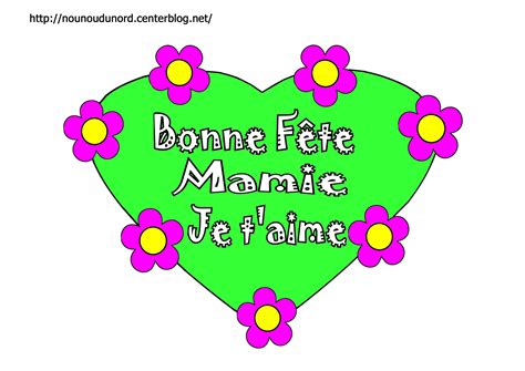 Coeur Bonne F Te Mamie Coloriage Et En Coleur