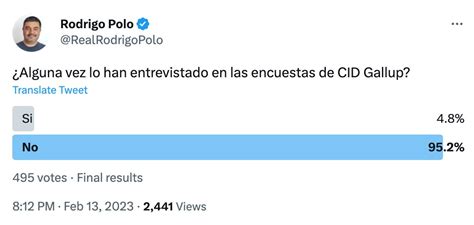 Rodrigo Polo On Twitter Bueno Votos Despu S S Lo El De