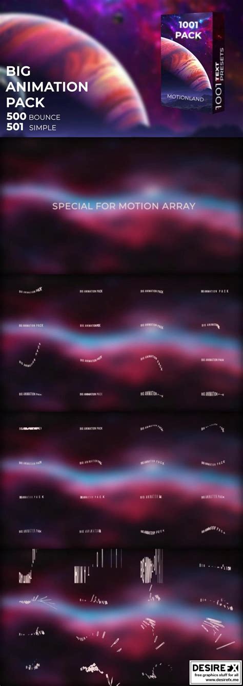 Desire FX 3d Models MotionArray 1000 Text Animation Presets 165594