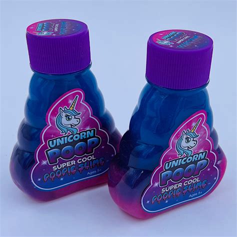 Unicorn Poo 3 Farvet Slim Pink Lilla Blå Sjov dk