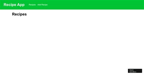Recipes Codesandbox