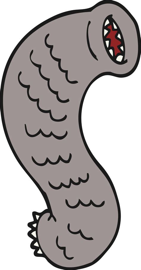 Cartoon Doodle Hungry Leech 12355332 Vector Art At Vecteezy