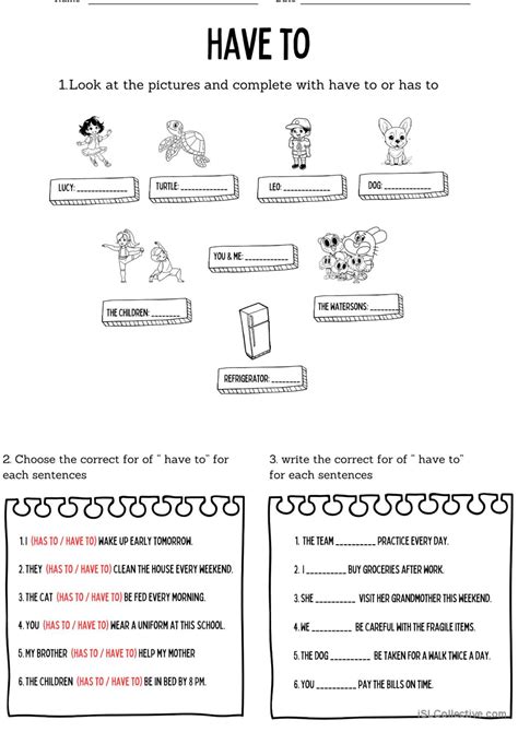 Have To Obligation Affirmative An English ESL Worksheets Pdf Doc