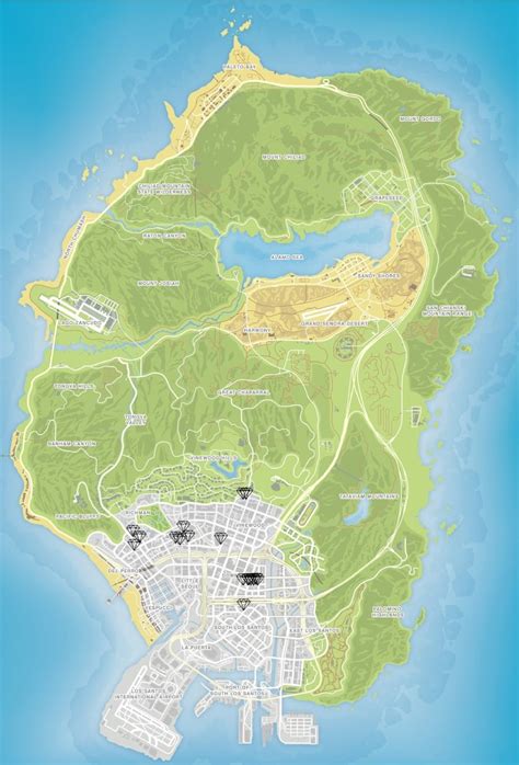 Alle 18 Juweliergeschäfte in GTA 5 Karte Anleitung GTA XTREME
