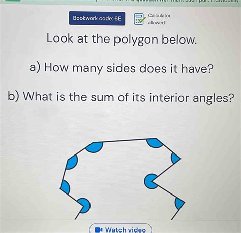Solved Bookwork Code E Calculator Allowed Look At The Polygon Below
