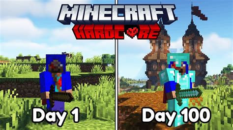 I Survived Days In Hardcore Minecraft Youtube