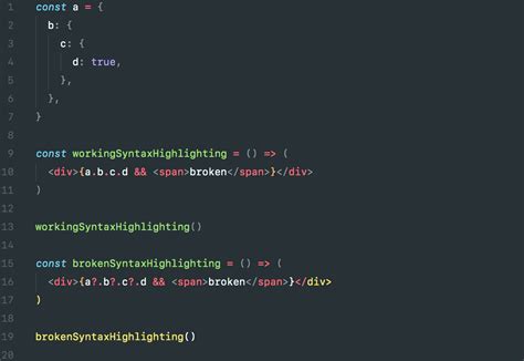 support optional chaining syntax highlighting · issue 162 · monokai monokai pro vscode · github