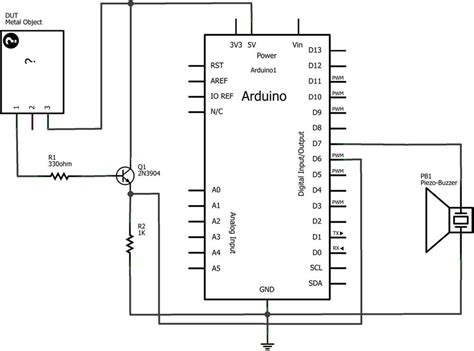 the metal checker circuit schematic diagram