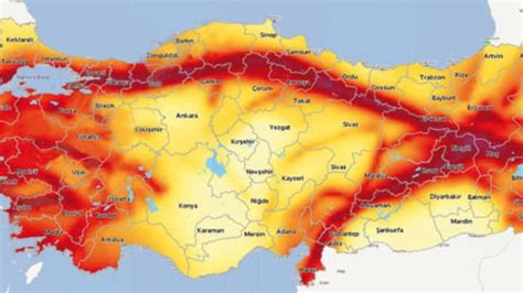 TÜRKİYE DEPREM RİSK HARİTASI GÖRÜNTÜLEME Fay hattı nerelerden hangi