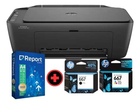 Kit Impressora Hp 2874 Kit Cartuchos Hp Original E Resma Frete grátis